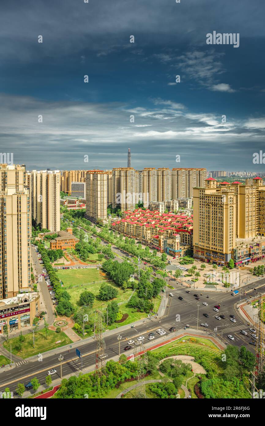 Modern residential buildings in Chengdu on a sunny day Stock Photo - Alamy