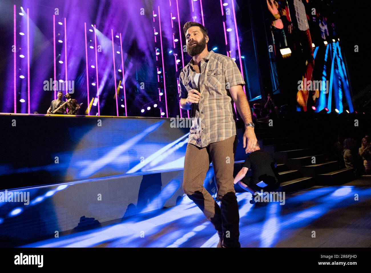 Jordan Davis performs during the 2023 CMA Fest on Thursday, June 8 ...