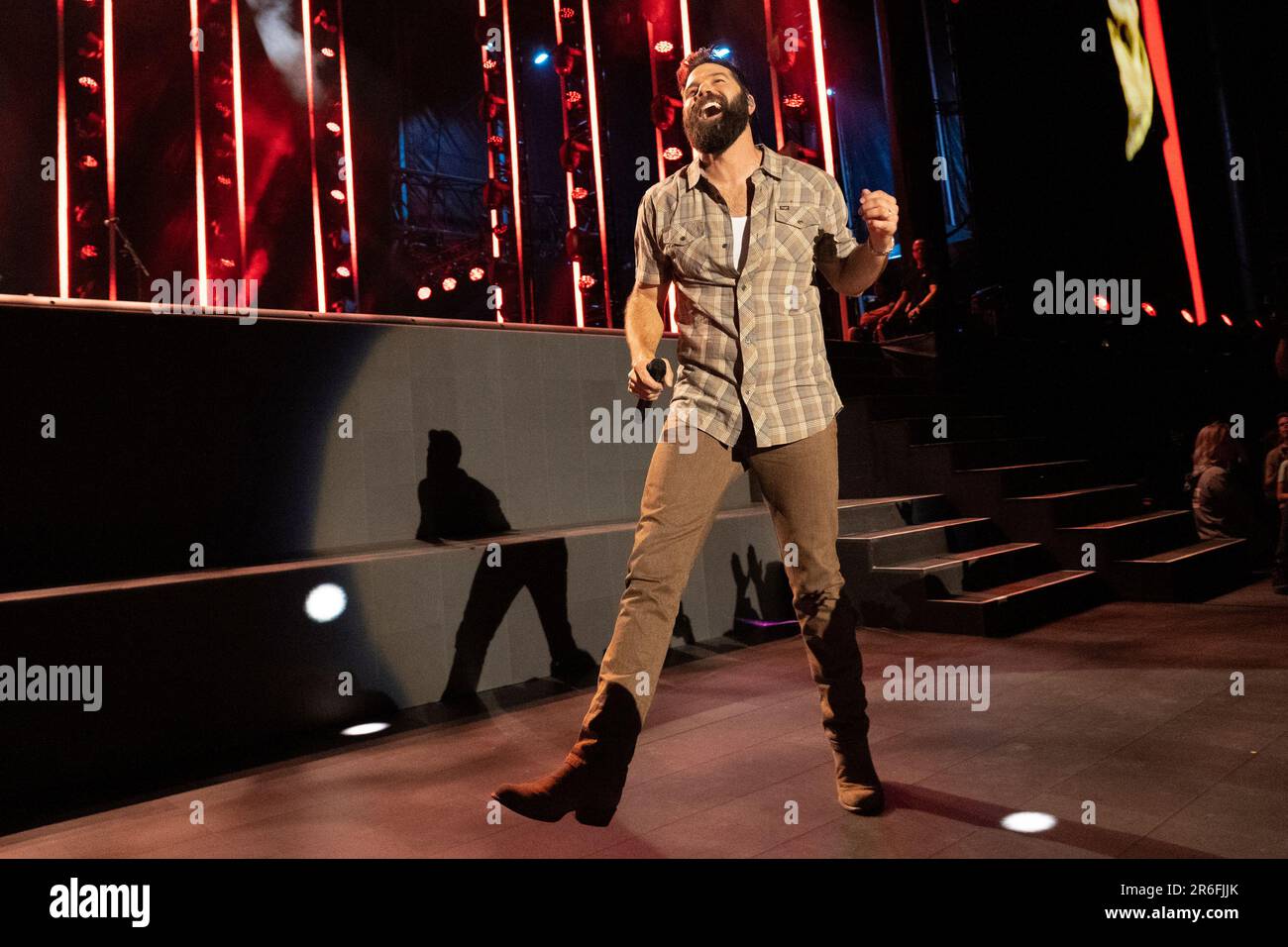 Jordan Davis performs during the 2023 CMA Fest on Thursday, June 8 ...