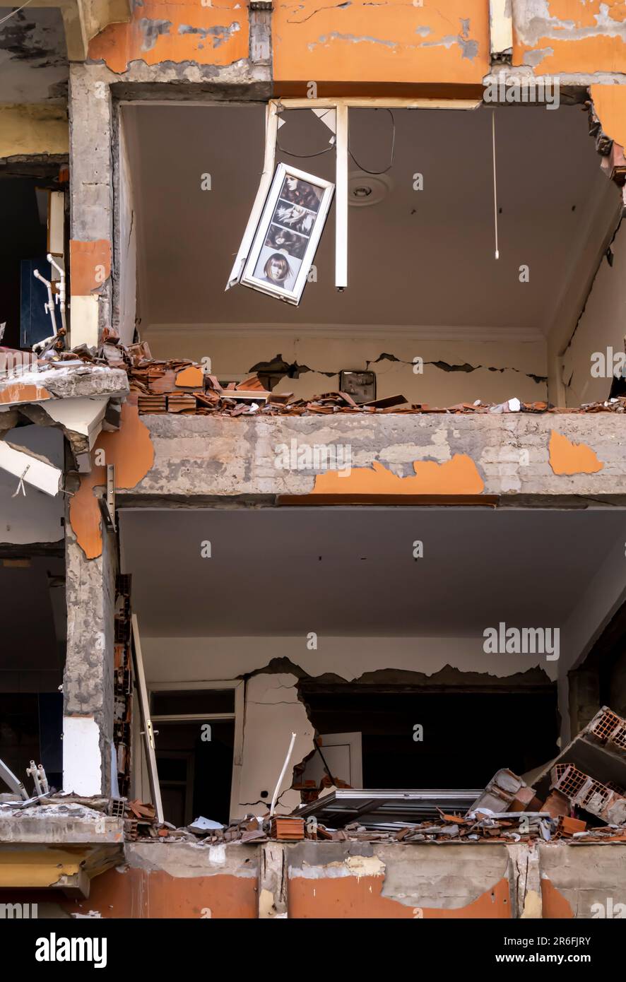 Turkish city Antakya in Hatay province, earthquake aftermath. Turkey ...