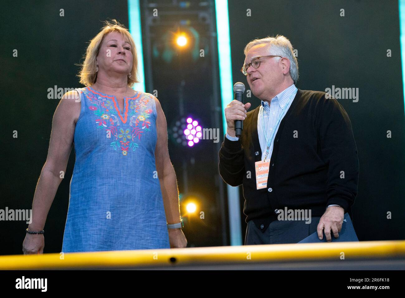 CEO of the Country Music Association Sarah Trahern and Mayor of ...