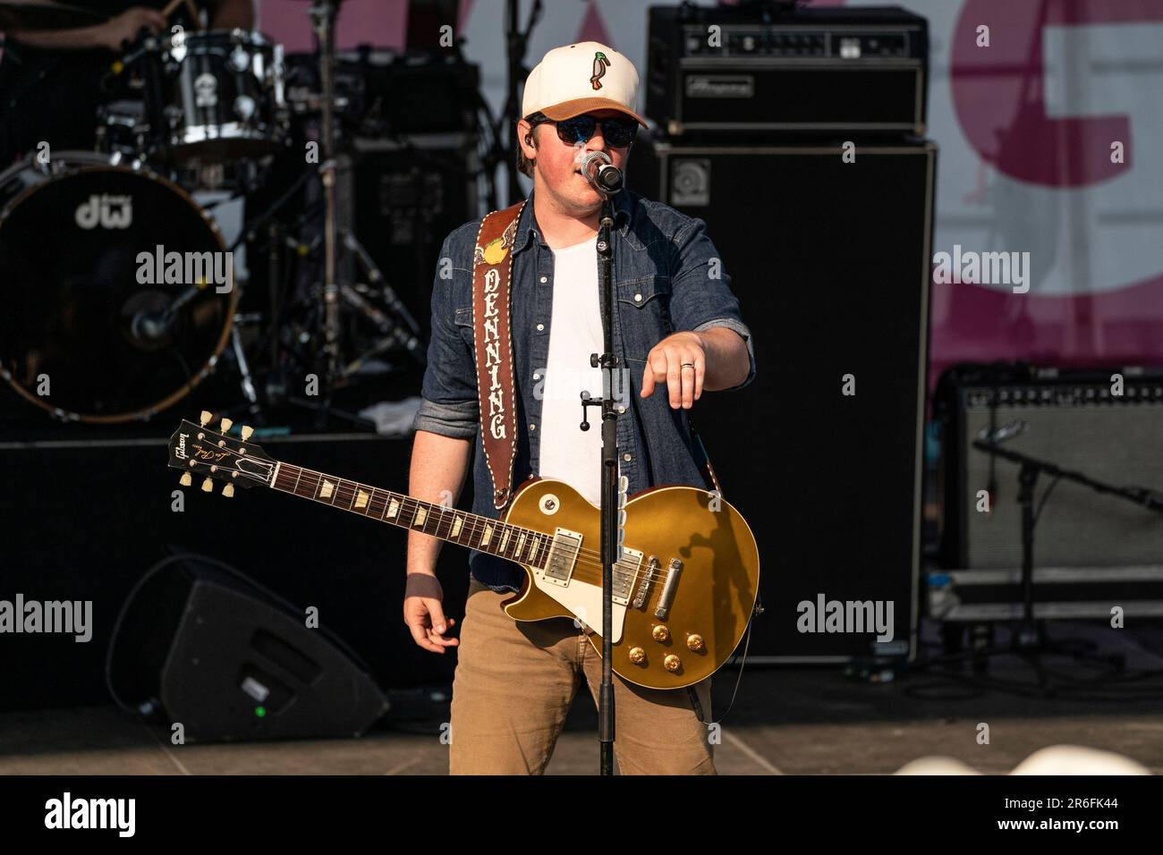 Travis Denning performs during the 2023 CMA Fest on Thursday, June 8 ...