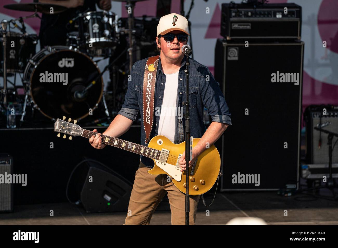 Travis Denning performs during the 2023 CMA Fest on Thursday, June 8 ...