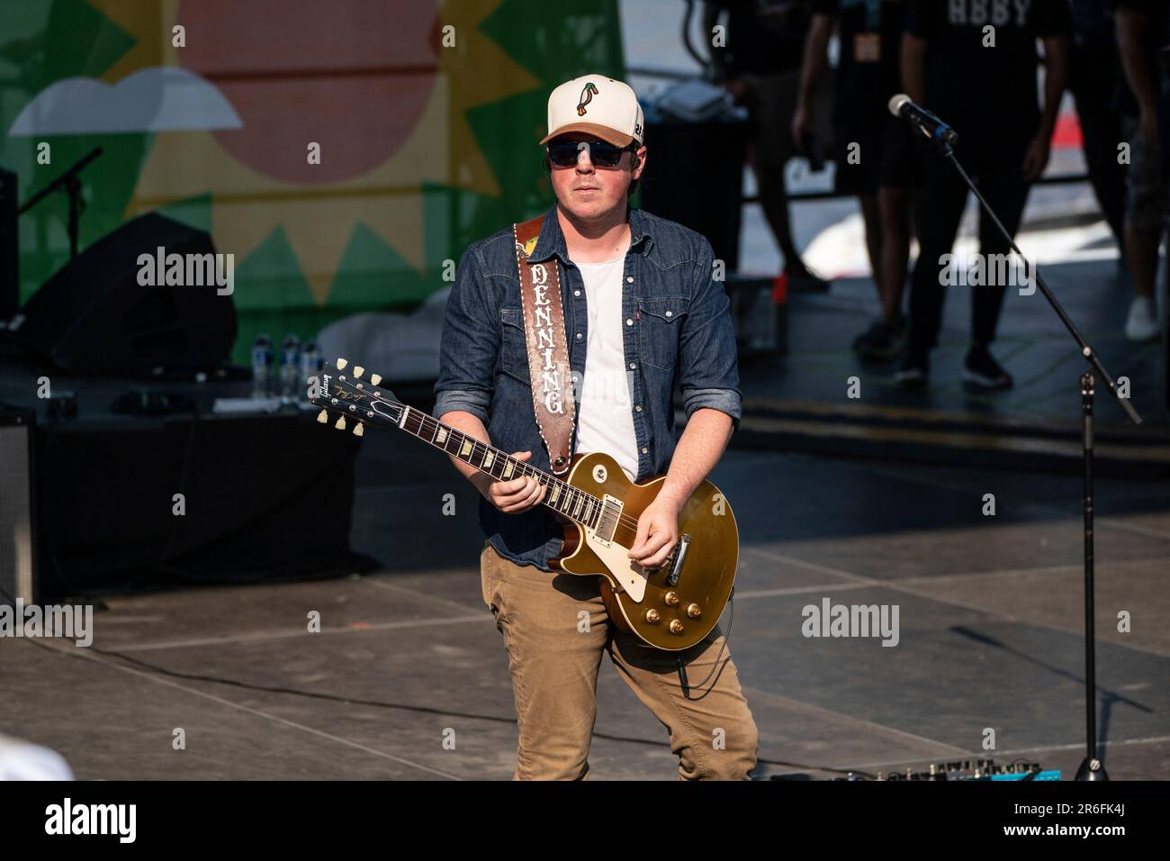 Travis Denning performs during the 2023 CMA Fest on Thursday, June 8 ...
