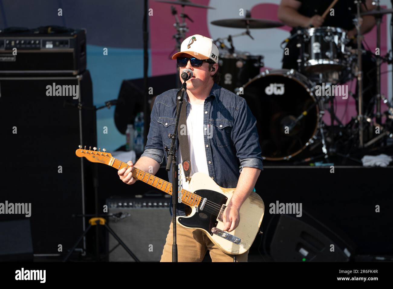 Travis Denning performs during the 2023 CMA Fest on Thursday, June 8 ...