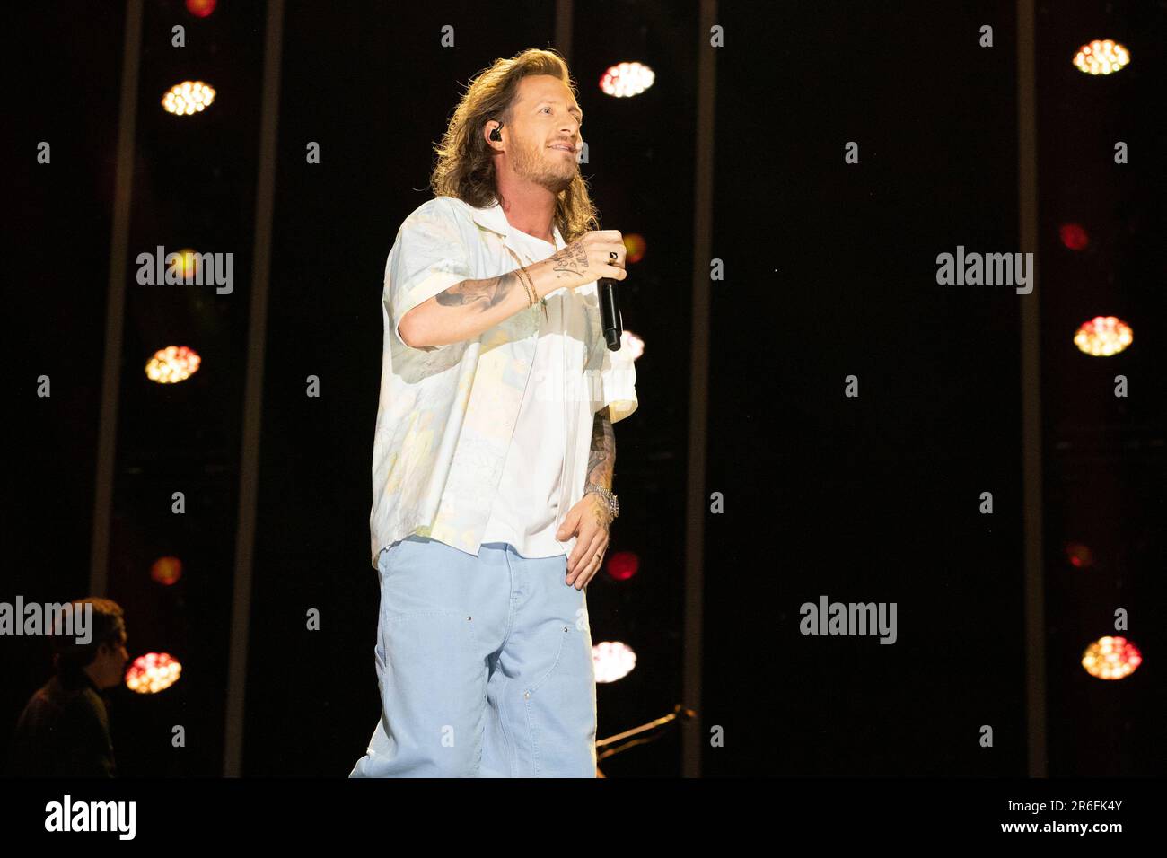 Tyler Hubbard performs during the 2023 CMA Fest on Thursday, June 8 ...
