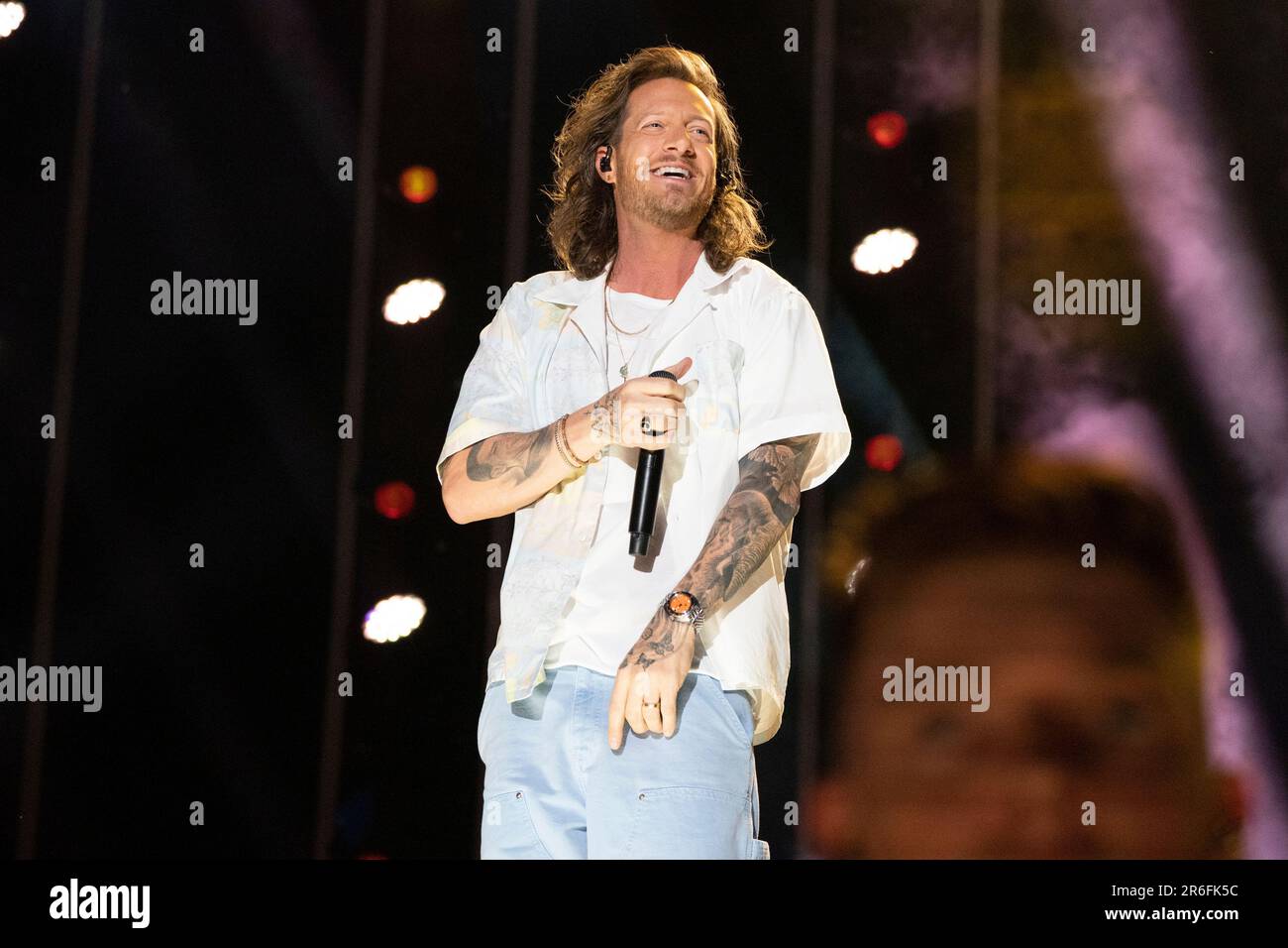 Tyler Hubbard performs during the 2023 CMA Fest on Thursday, June 8 ...
