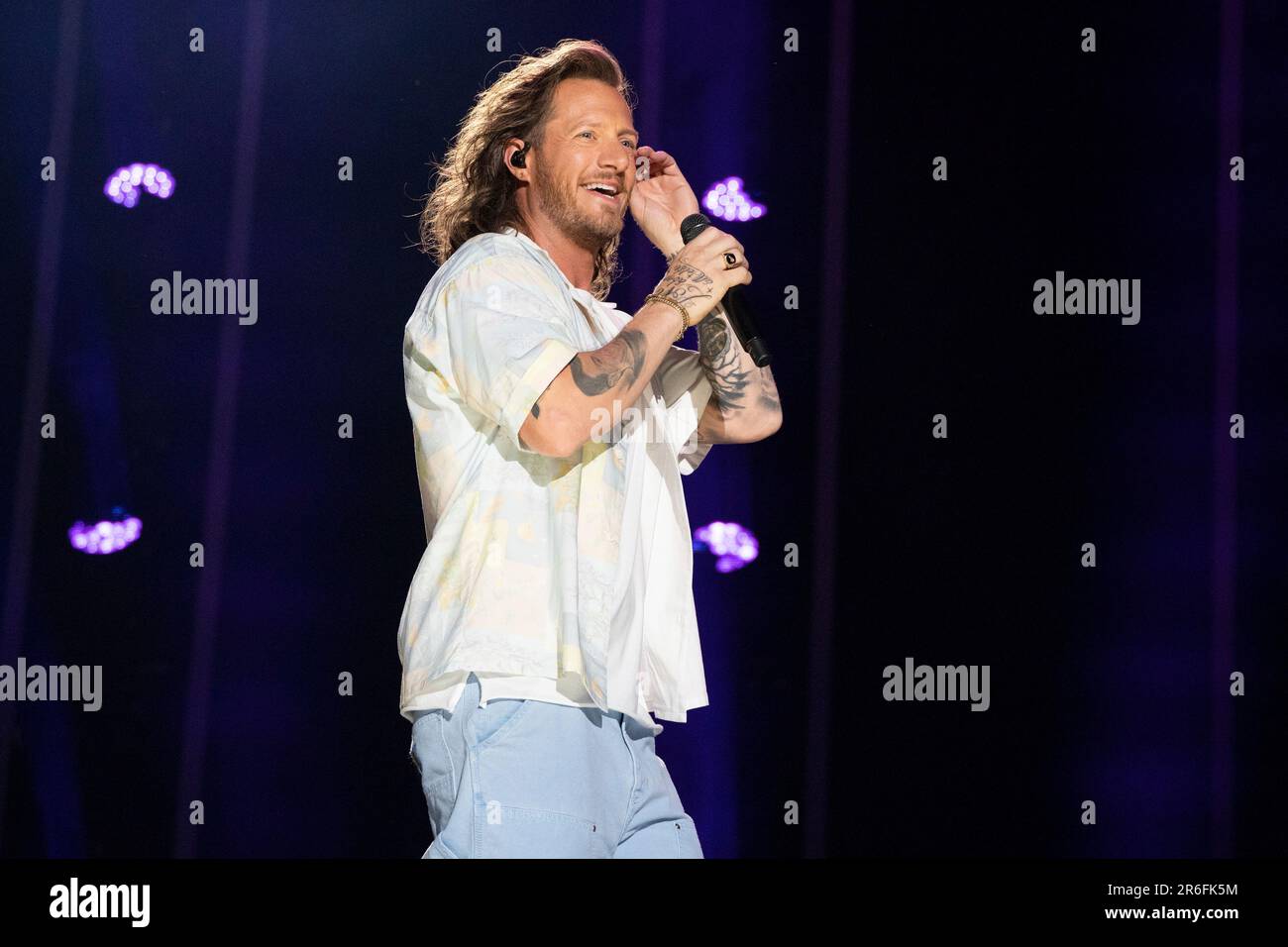 Tyler Hubbard performs during the 2023 CMA Fest on Thursday, June 8 ...
