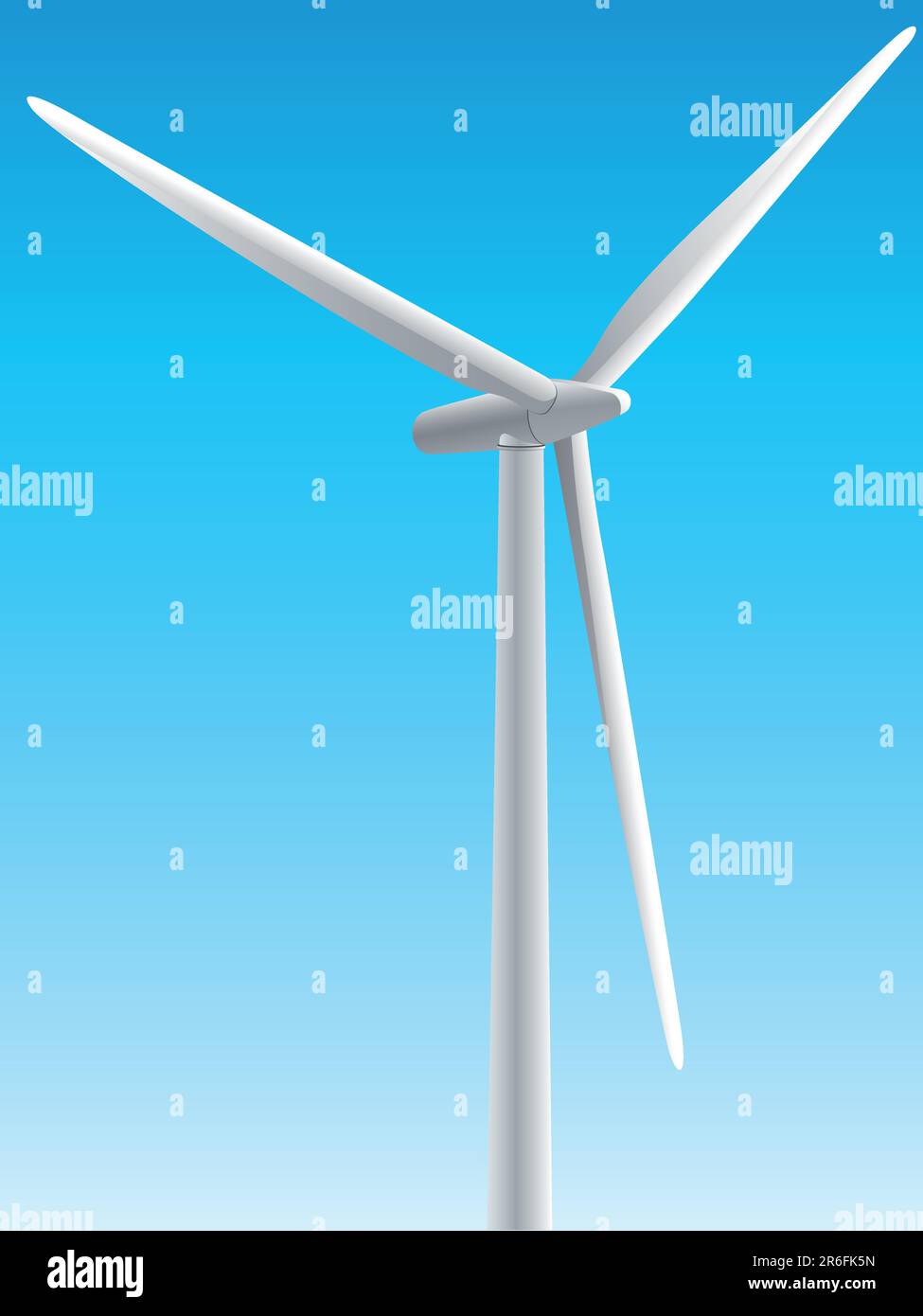 windmill and blue sky - vector illustration Stock Vector Image & Art ...