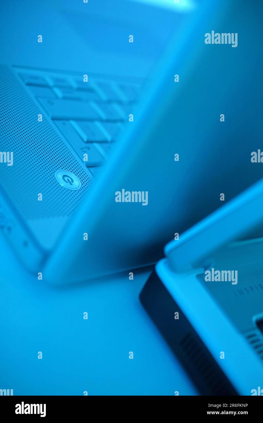 Detail of two PC laptops back to back Stock Photo - Alamy