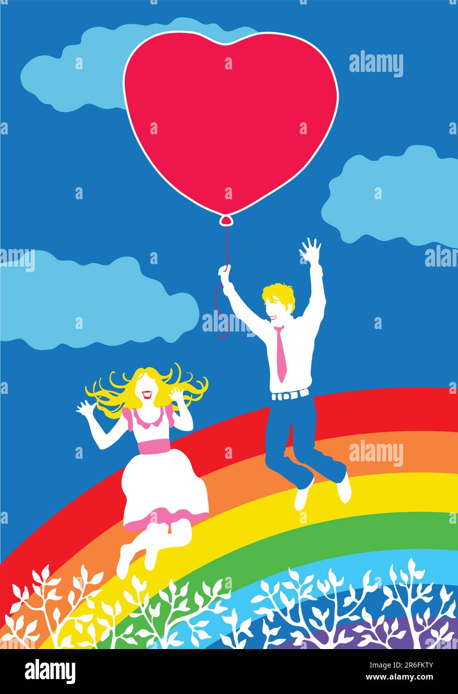 Composition happy couple in hi-res stock photography and images - Alamy