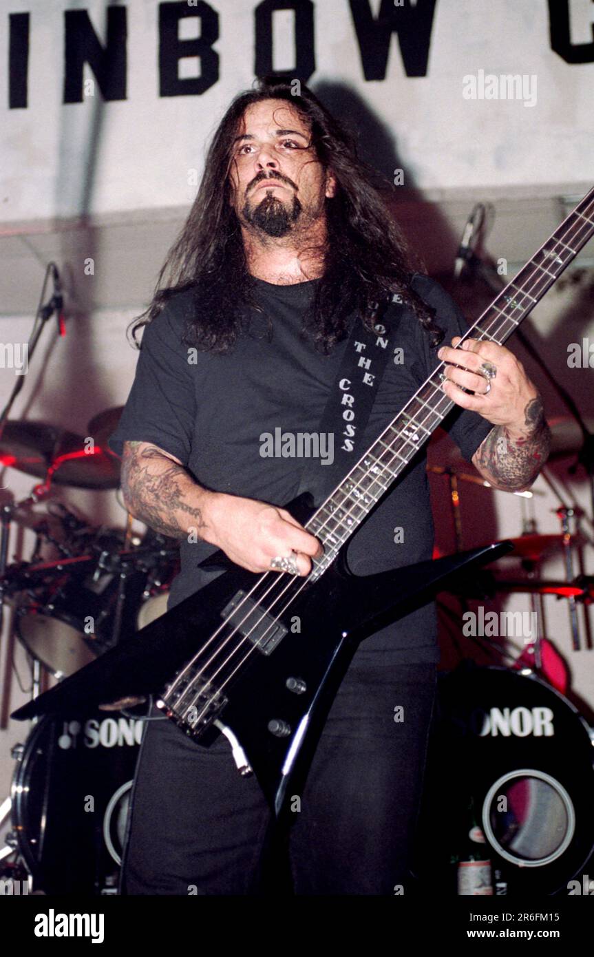 Milan Italy 1995-12-05 : Glen Benton singer and bassit of Deicide live concert at the Rainbow ...