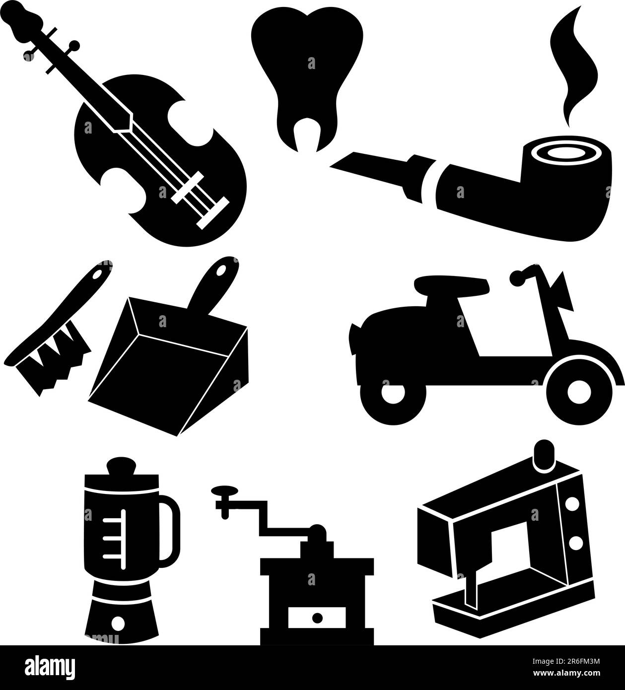 Object set isolated on a white background Stock Vector Image & Art - Alamy