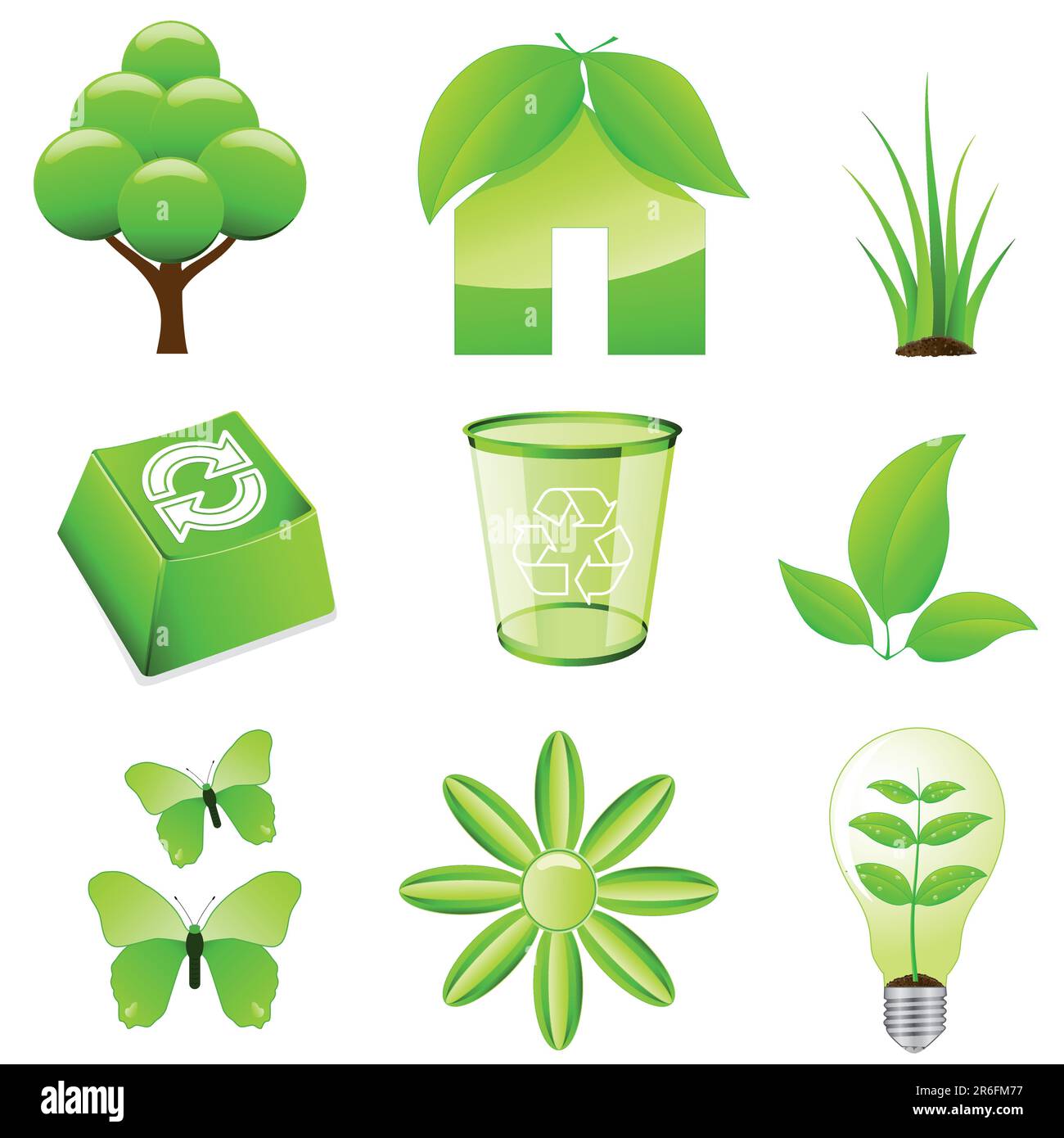 green ecology signs - vector illustration Stock Vector Image & Art - Alamy