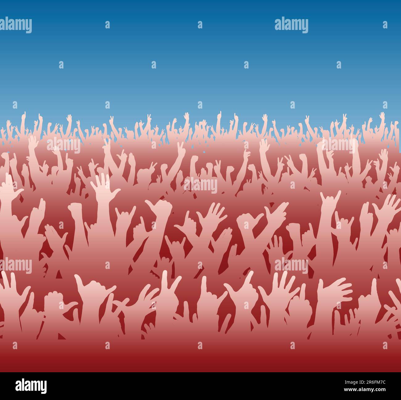 Editable vector illustration of a large crowd Stock Vector Image & Art ...