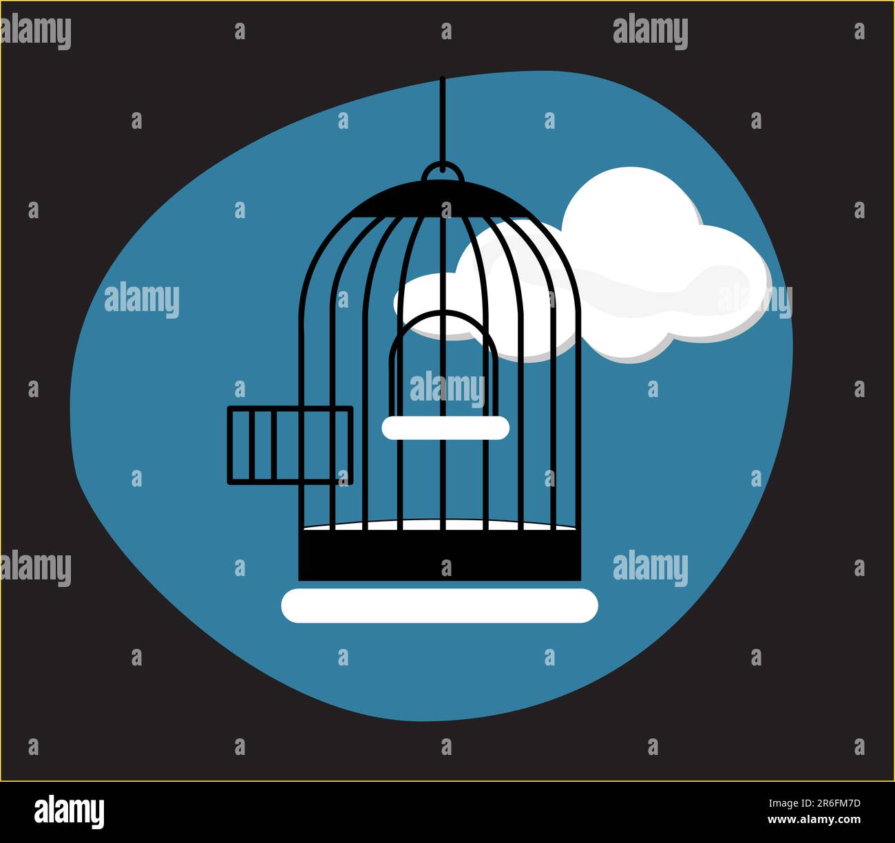 Opened cage Stock Vector Images - Alamy