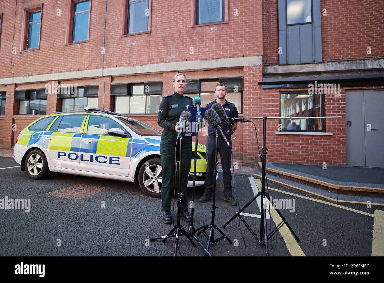 PSNI Superintendent Gillian Kearney speaks during a press conference as ...