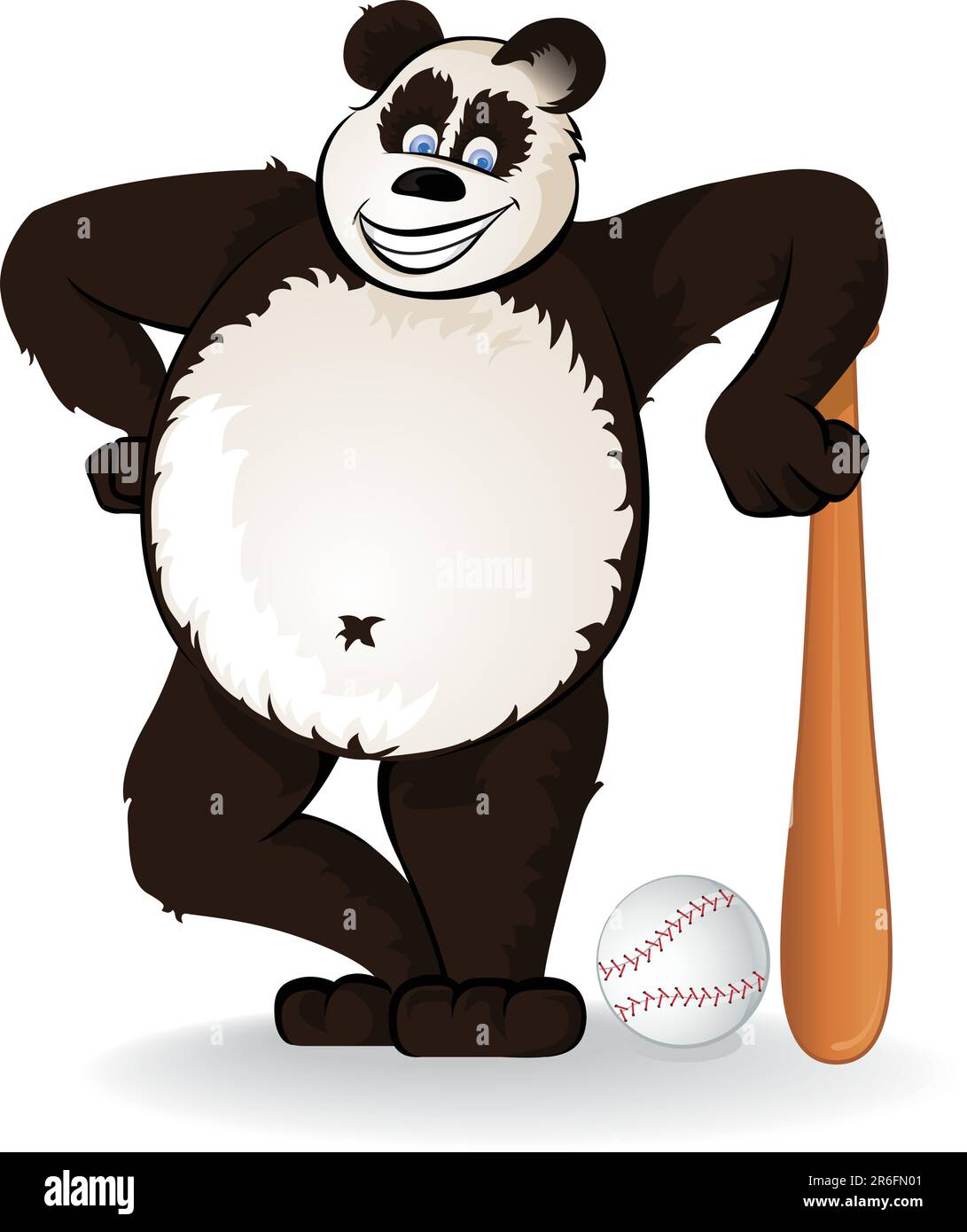 Vector illustration of a baseball mascot panda Stock Vector Image & Art ...