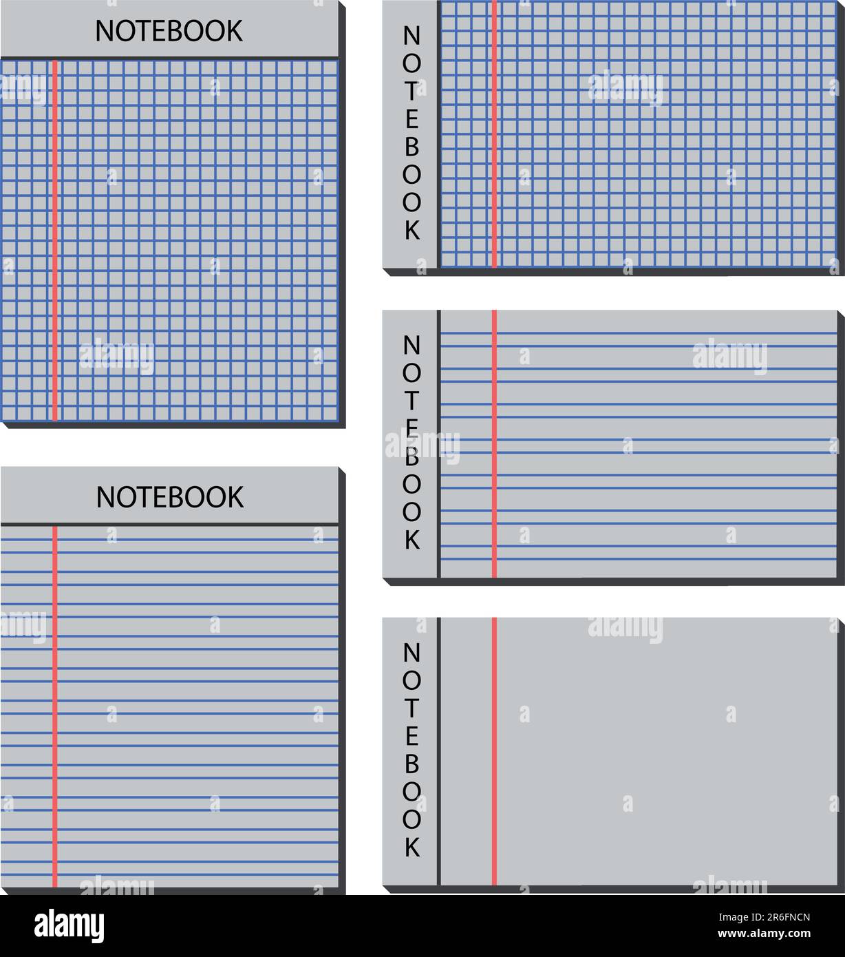 notebooks of different sizes and margins Stock Vector Image & Art - Alamy
