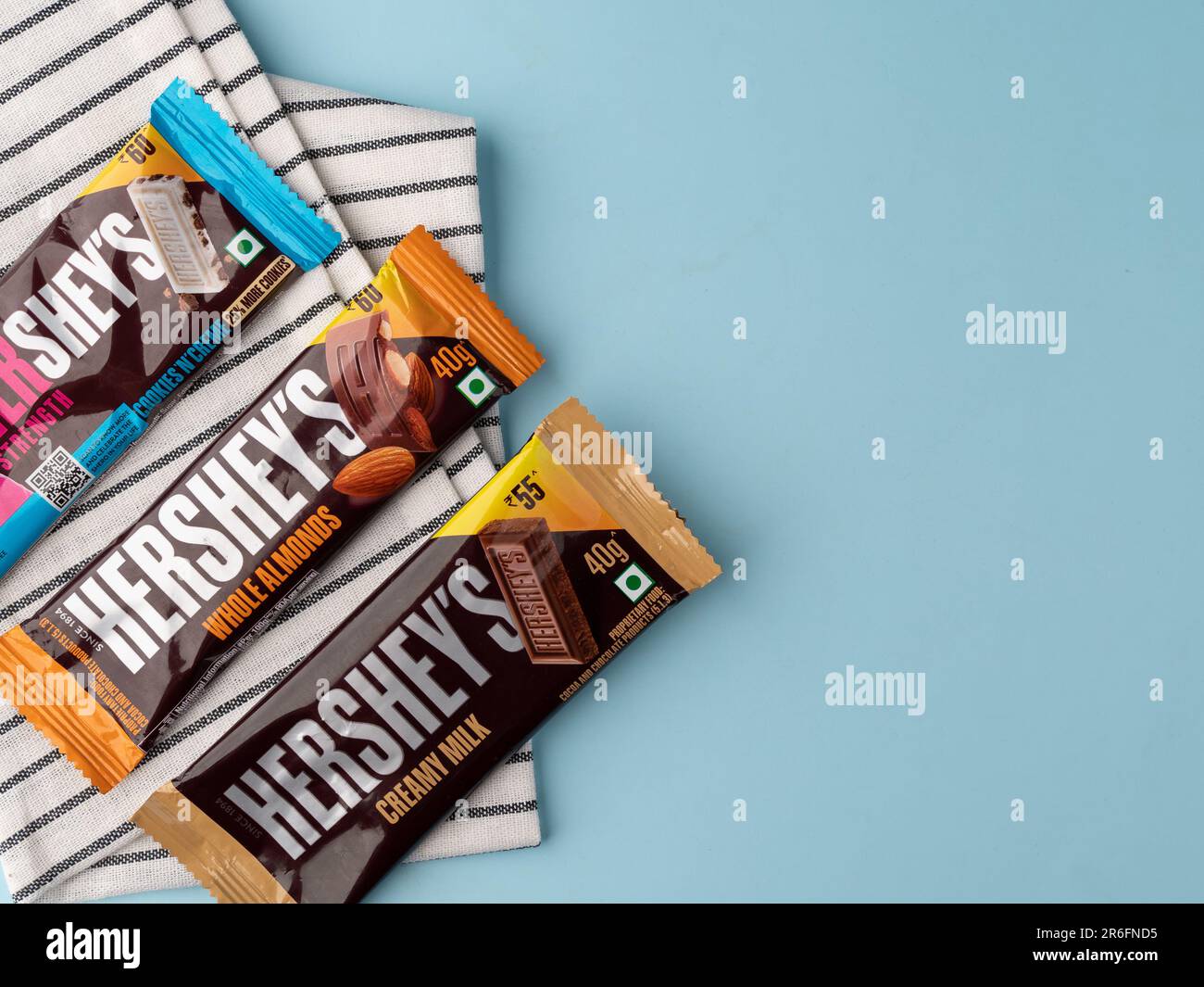 West Bangal, India - May 20, 2023 : Hershey's chocolate photos shot on different background ...