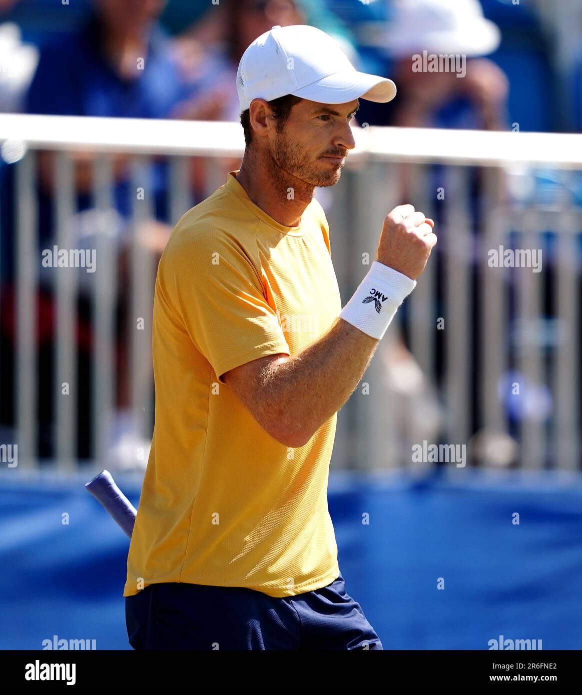 Andy Murray reacts during his quarter final match against Jason Kubler ...