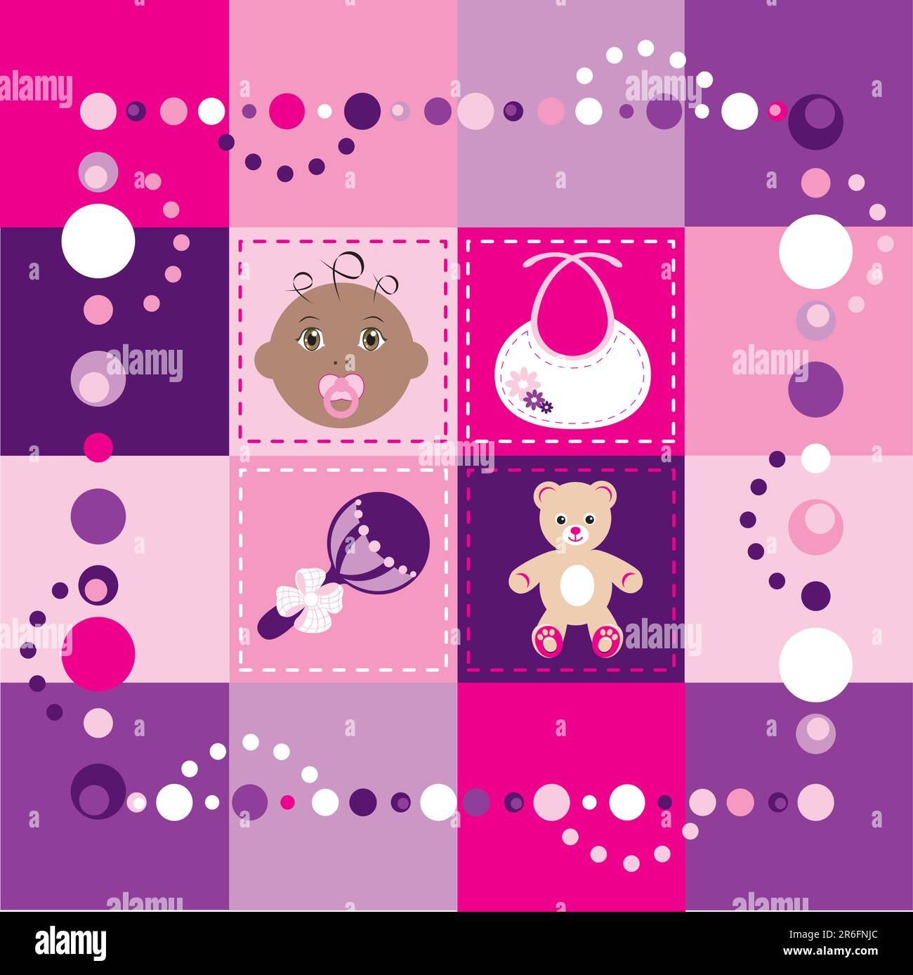 Handcrafted quilt Stock Vector Images - Alamy