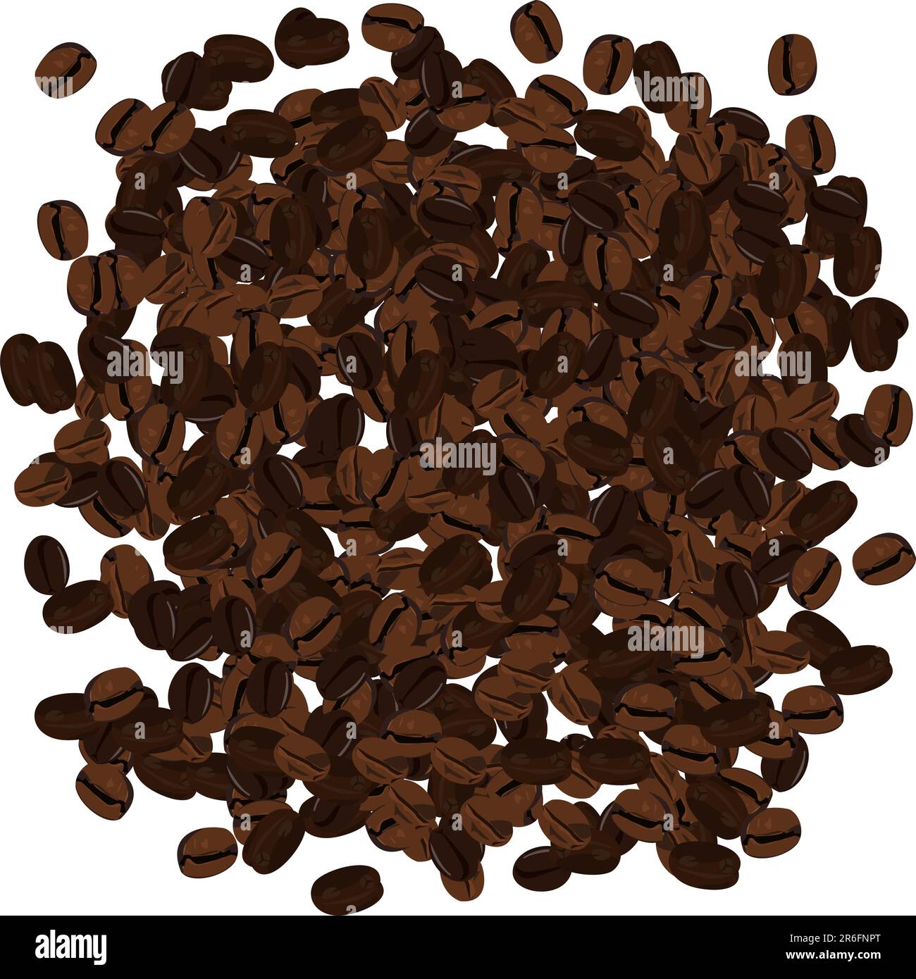 Realistic illustration of coffee beans. Vector Stock Vector Image & Art ...