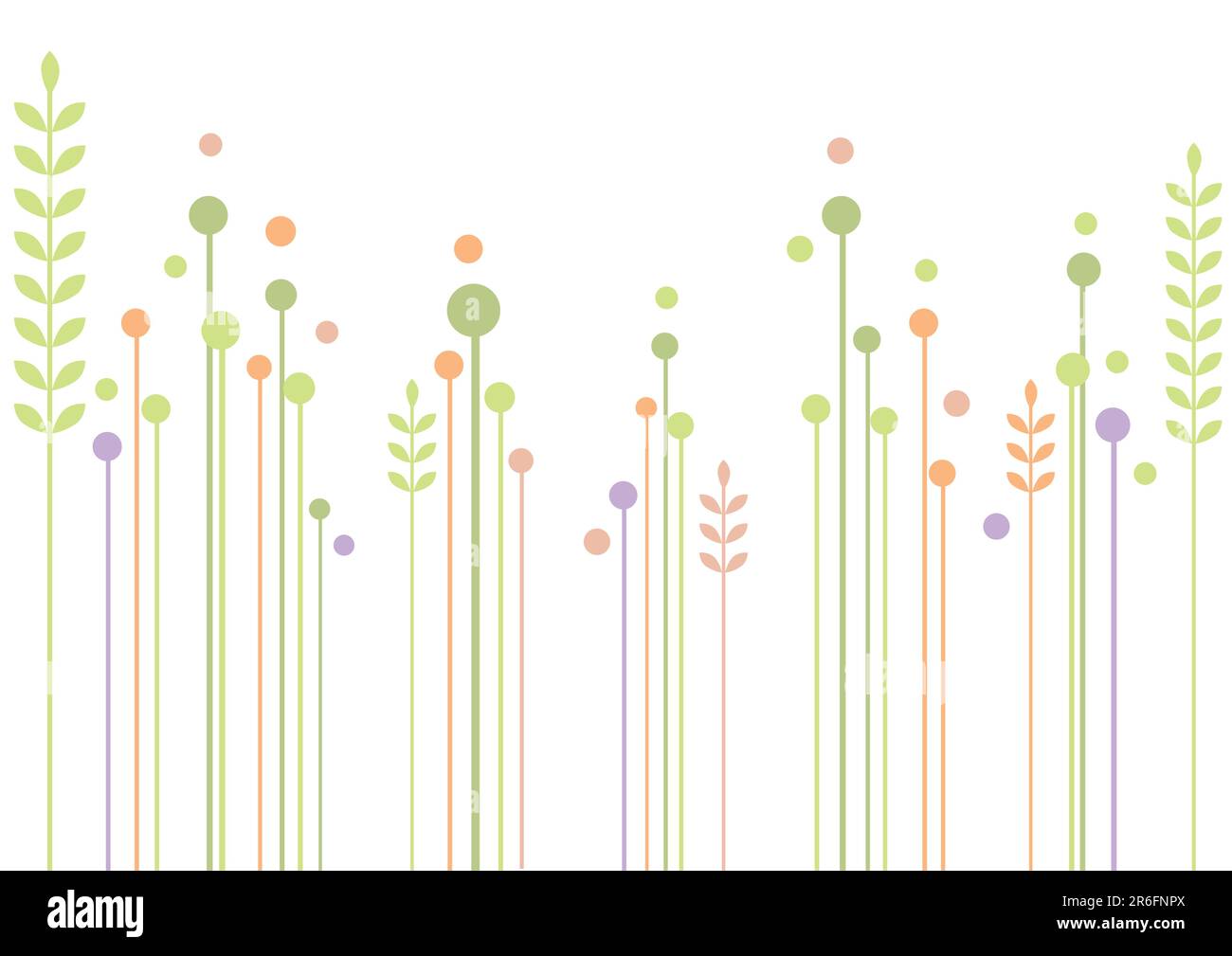 simple garden, modern floral background, vector Stock Vector Image ...