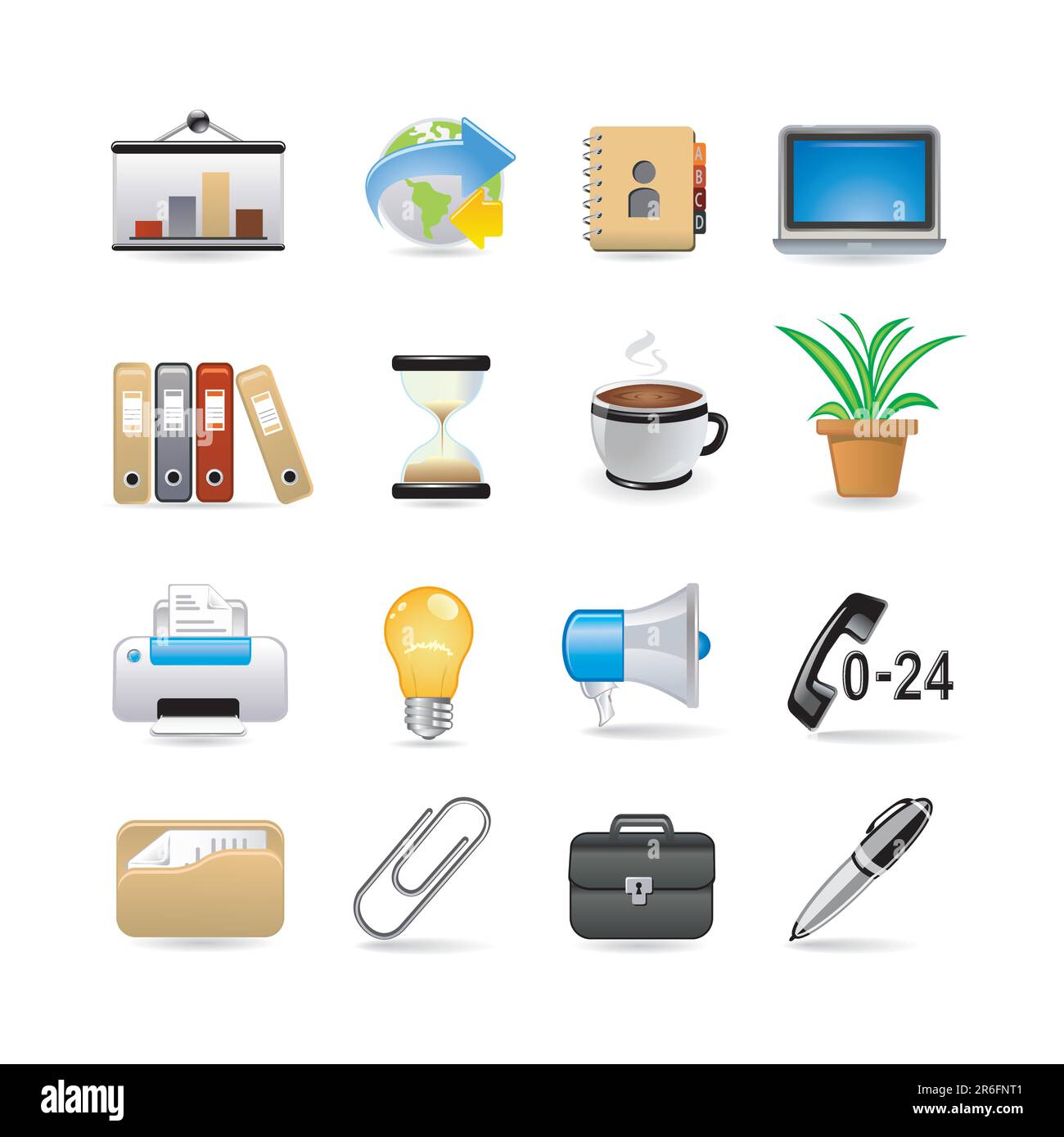 Business and office icon set. Vector illustration Stock Vector Image ...