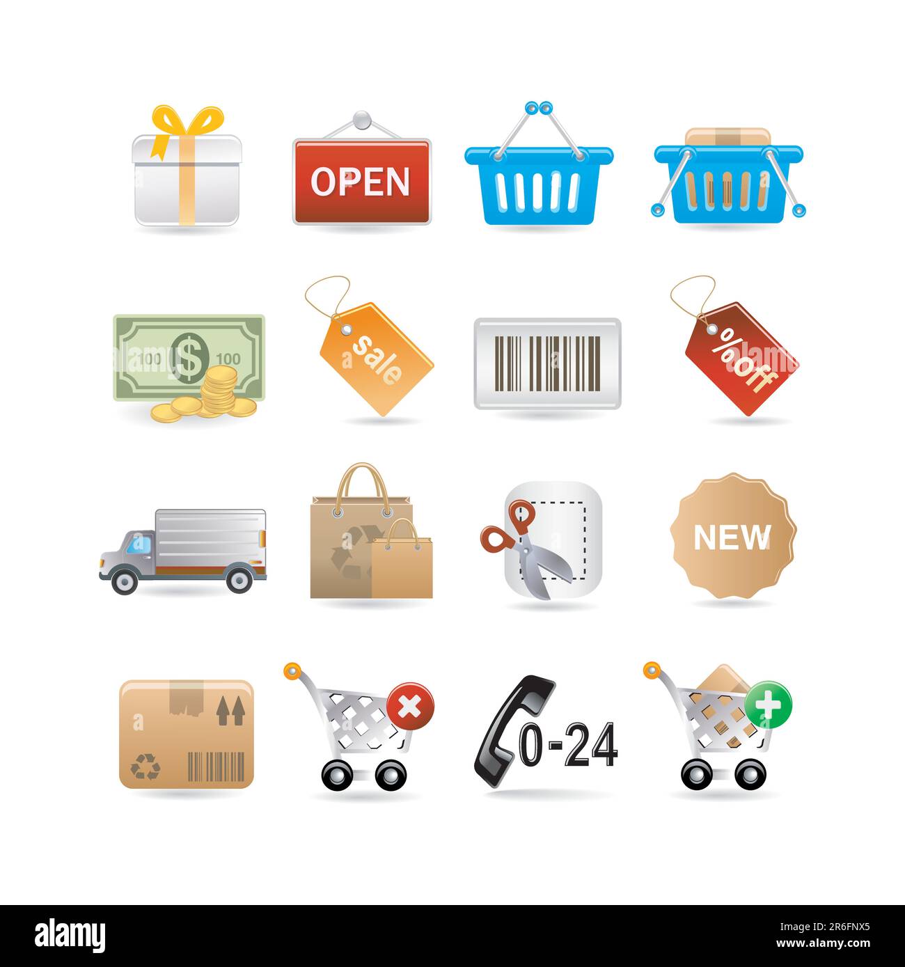 Shopping icon set Stock Vector Images - Alamy