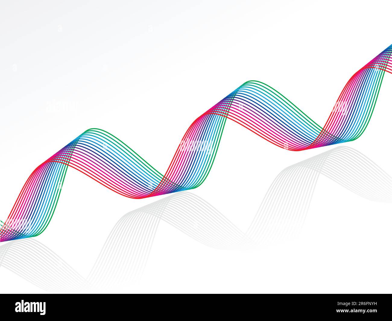 abstract rainbow colour based wave lines vector illustration Stock ...