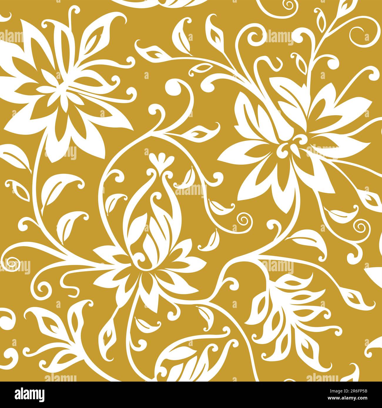 Floral abstract background, floral tile. Full scalable vector graphic ...
