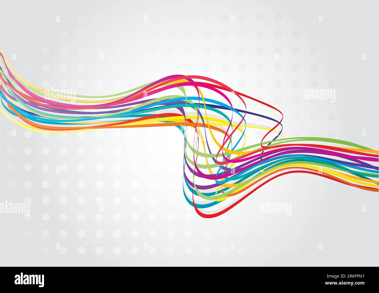 abstract rainbow wave line with place for your text, vector ...