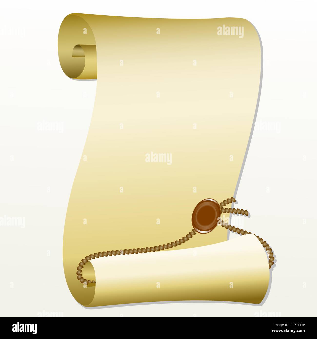 Roll of paper with a stamp on a white background Stock Vector Image ...