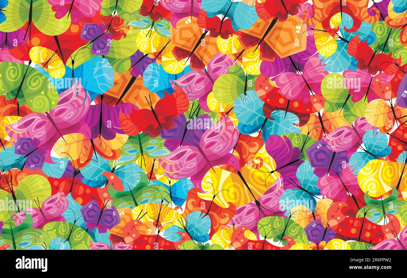 vector illustration of a pattern of buterflies Stock Vector Image & Art ...