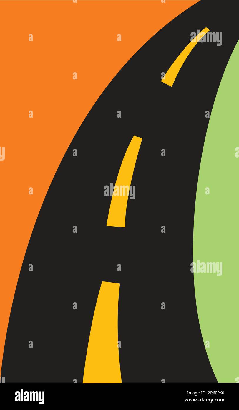 Stylized road sign vector illustration Stock Vector Image & Art - Alamy