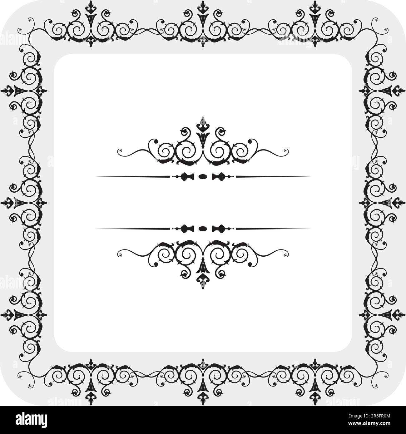 Vintage style floral frame, full scalable vector graphic for easy ...