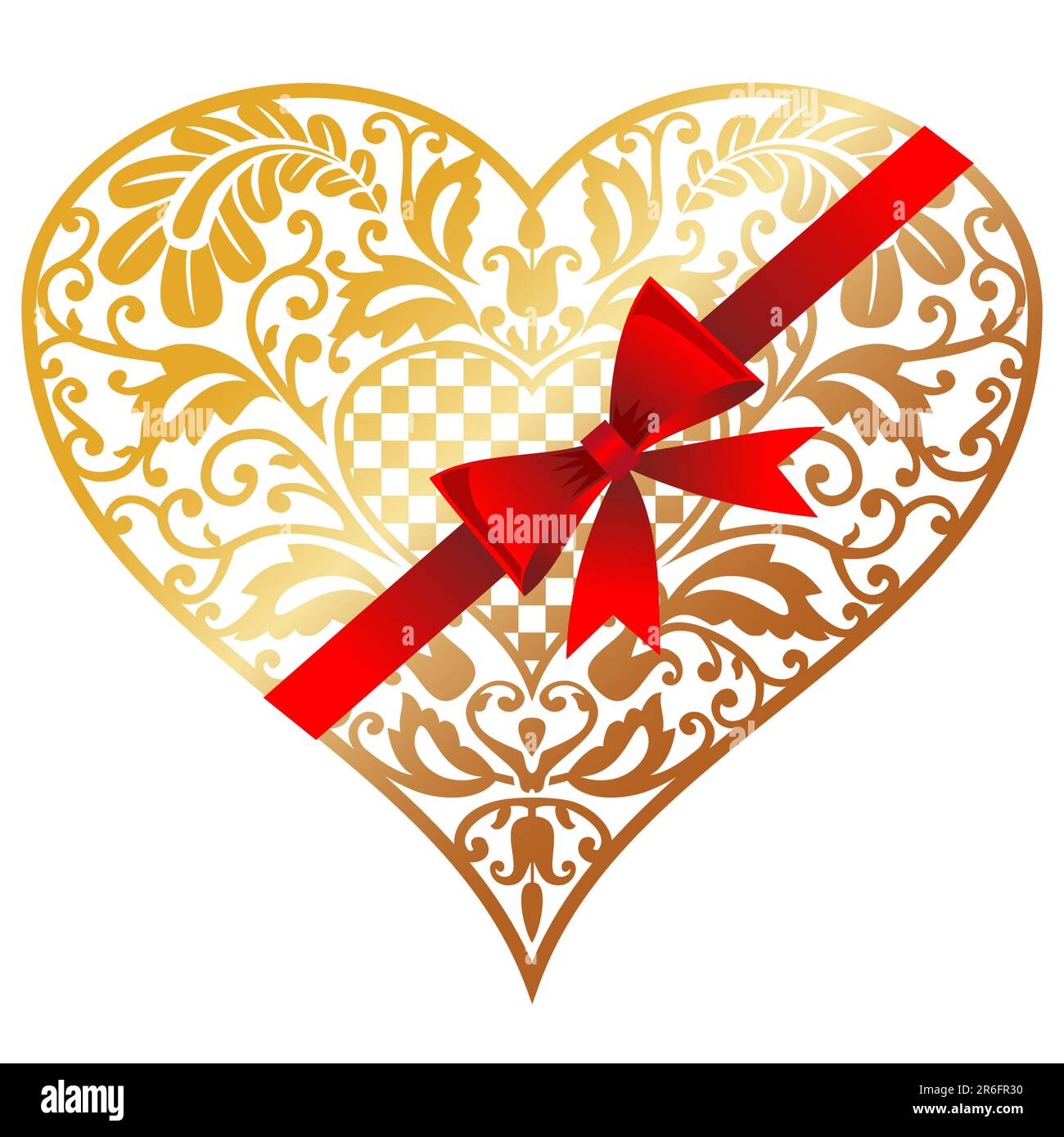 Ornamental vector heart as a present, full scalable vector graphic and ...