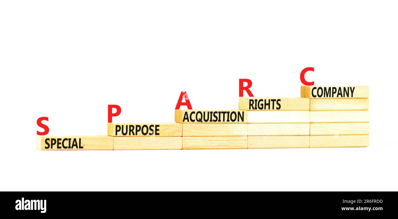 SPARC special purpose acquisition company symbol. Concept words SPARC ...