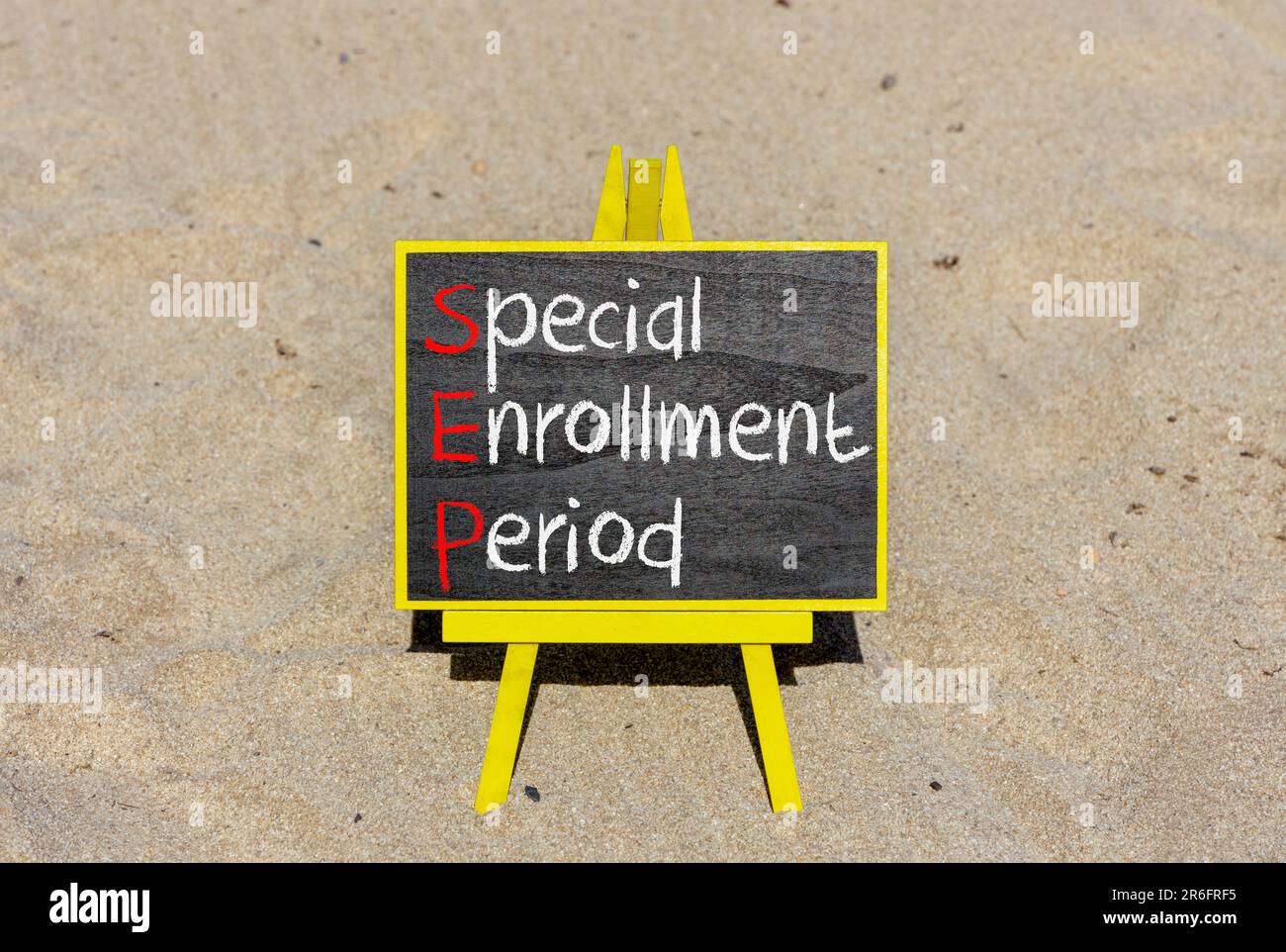 SEP symbol. Concept words SEP Special enrollment period on beautiful ...