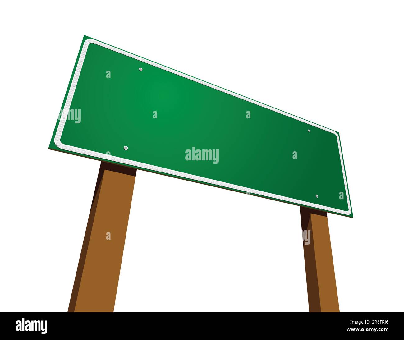 Blank Green Road Sign Isolated on White Stock Vector Image & Art - Alamy