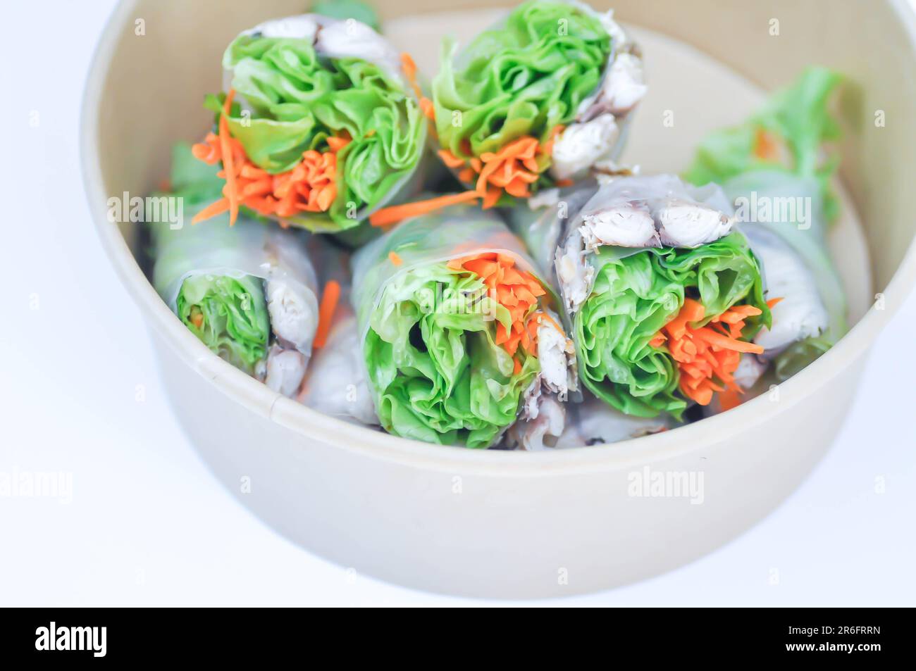 mackerel rolls, fish rolls or vegetable rolls or fresh spring rolls in ...