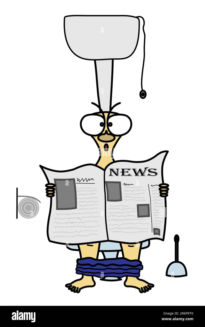 Man reading newspaper vector Cut Out Stock Images & Pictures - Alamy