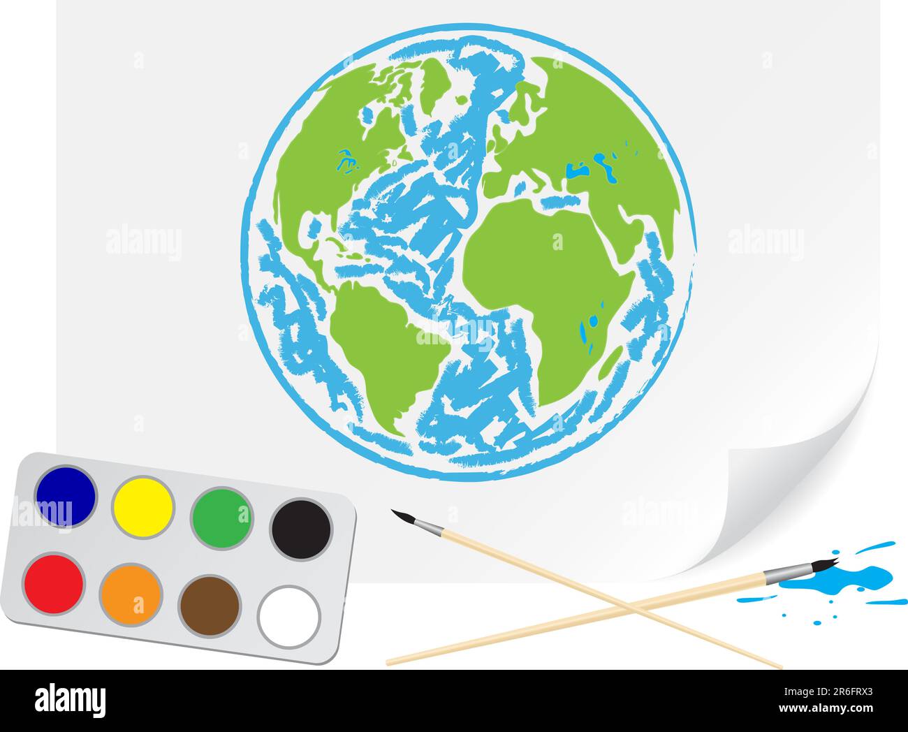 Child drawing map hi-res stock photography and images - Alamy