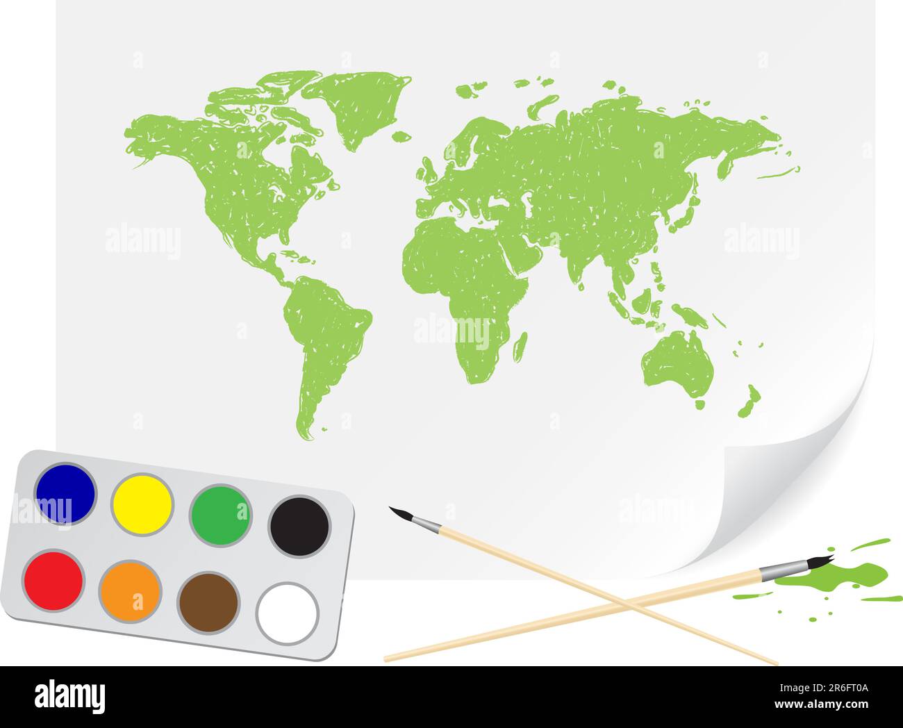 Child drawing map hi-res stock photography and images - Alamy