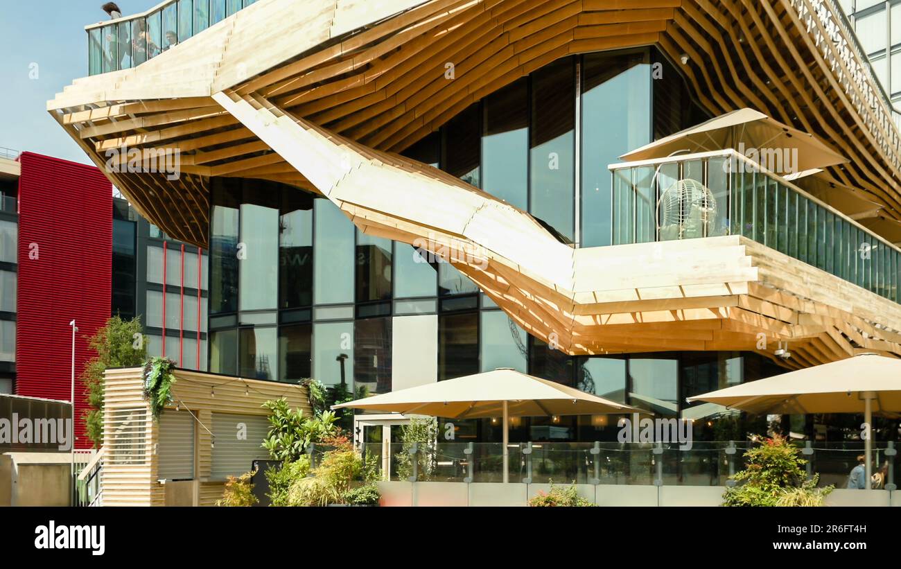 Haugen restaurant in Endeavour Square, Stratford, London Stock Photo ...