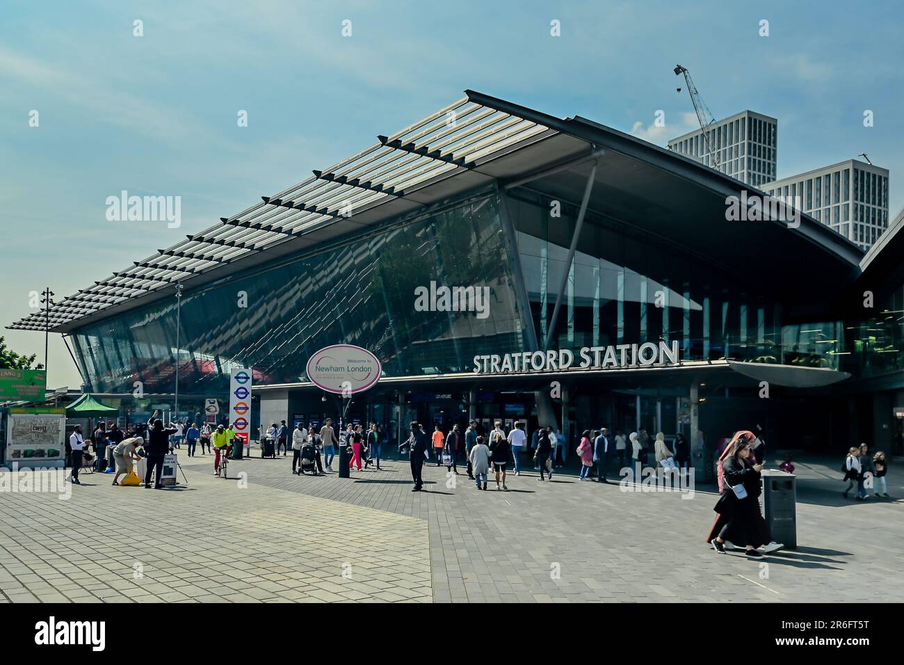 Entrance of Stratford Station, the main station in East London Stock ...