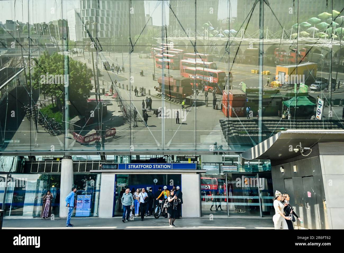 Entrance of Stratford Station, the main station in East London Stock ...
