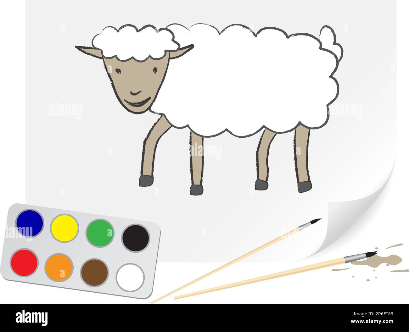 Sheep study Stock Vector Images - Alamy