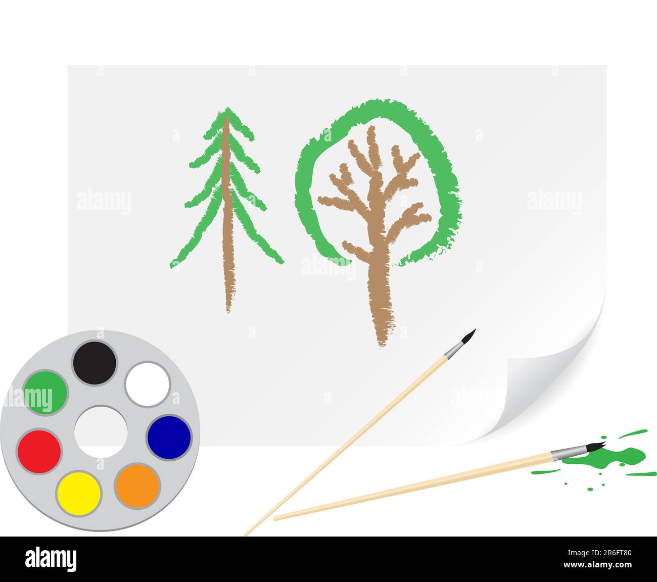 Child painting on paper Cut Out Stock Images & Pictures - Alamy